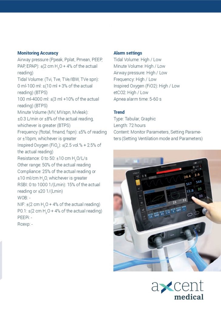 AXCENT Ventilator Lyra 1 - Medical Laser Resources